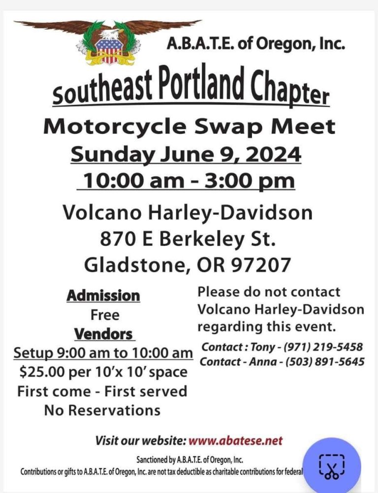 A.B.A.T.E. of Oregon Motorcycle Swap Meet - Oregon Car Culture